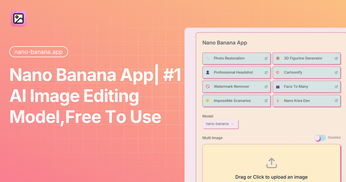 Nano Banana App | #1 AI Image Editing Model,Free To Use
